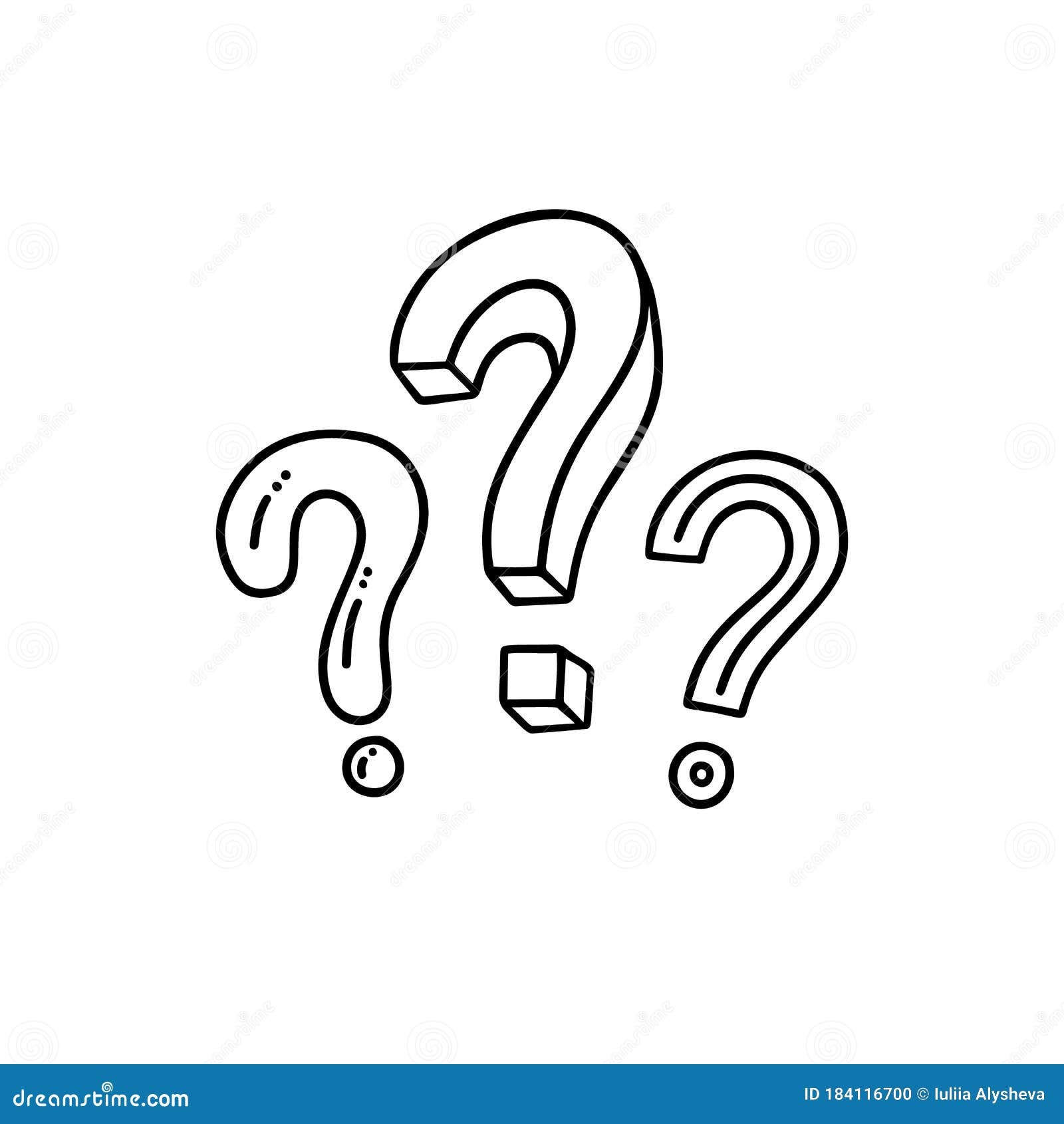 Set Of Handwritten Question Marks. Doodle, Sketch Style. Doodle ...