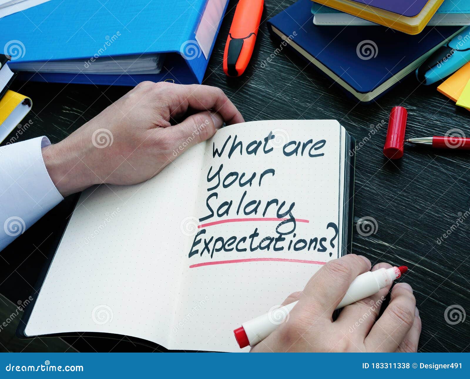 Written Question What are Your Salary Expectations Stock Photo - Image ...