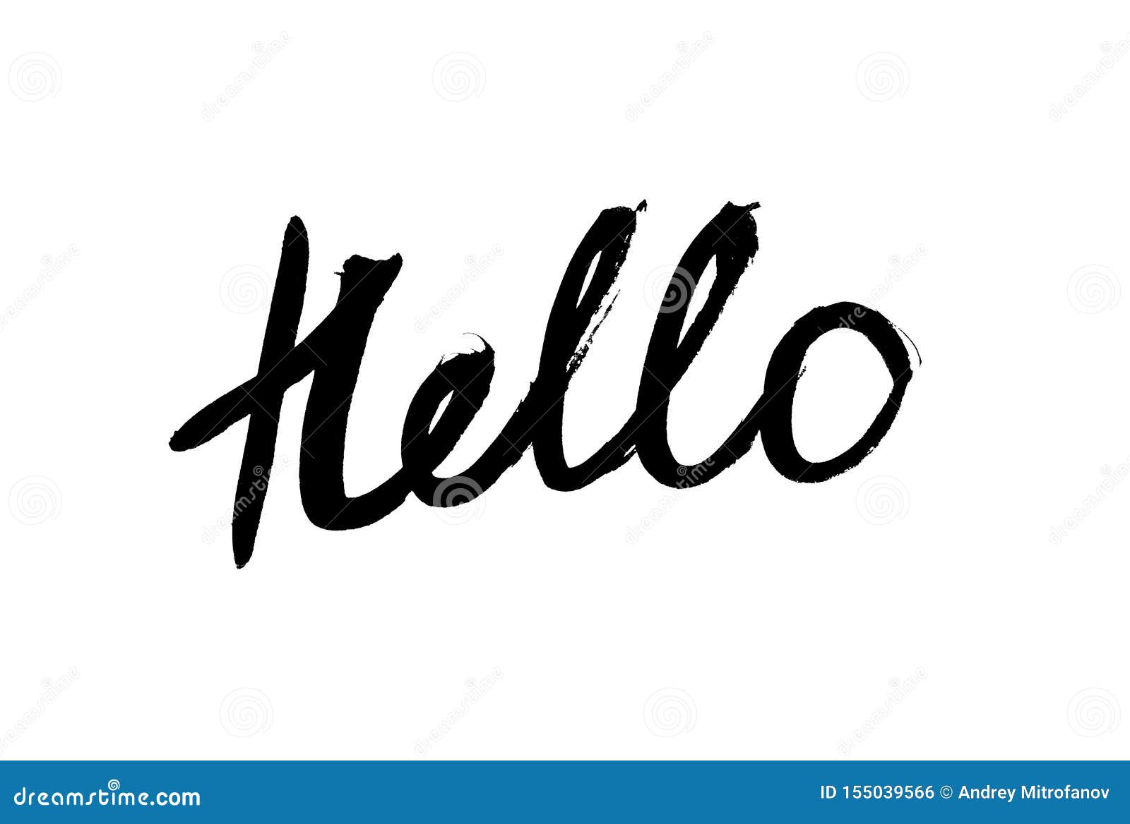 Handwritten quote. Hello stock illustration. Illustration of hello ...
