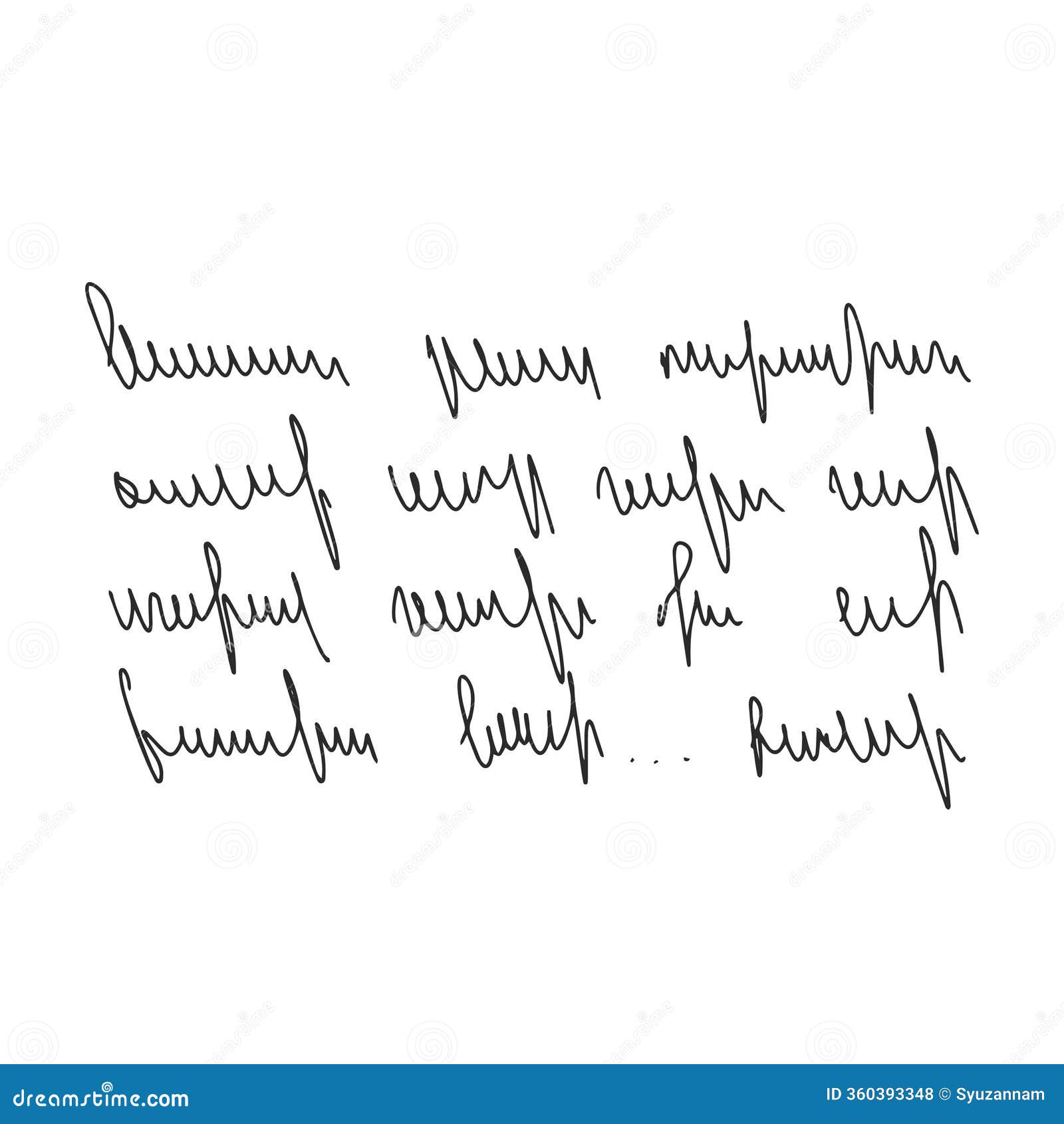 Handwritten Scribble Poem Letter. Freehand Text Verse Note. Unreadable ...