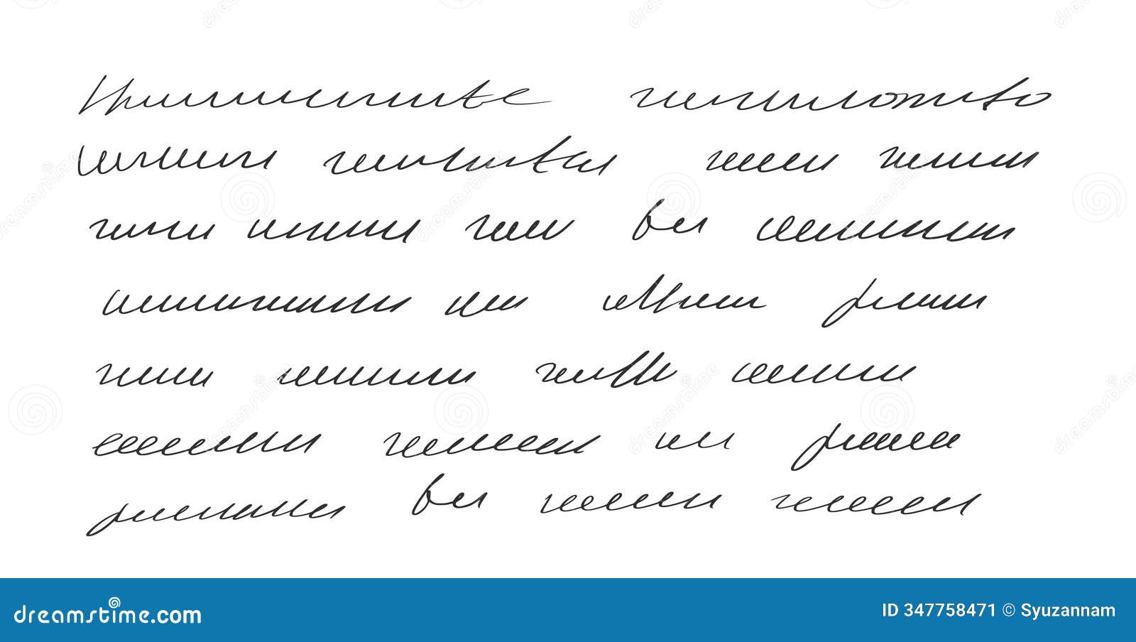 Handwritten Scribble Words, Sentence Letter. Freehand Text Note ...