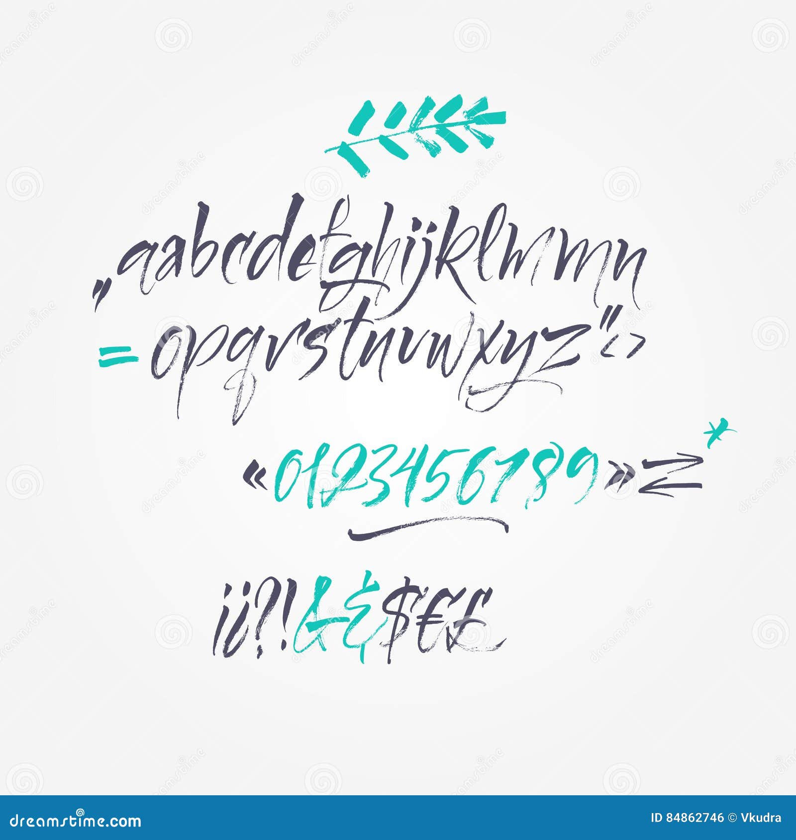Handwritten Script Brush Font. Stock Vector - Illustration of design ...
