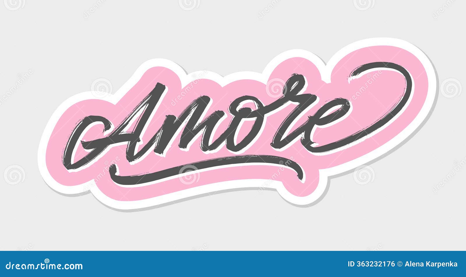 Amore Handwritten Ink Brush Vector Lettering | CartoonDealer.com #159128373