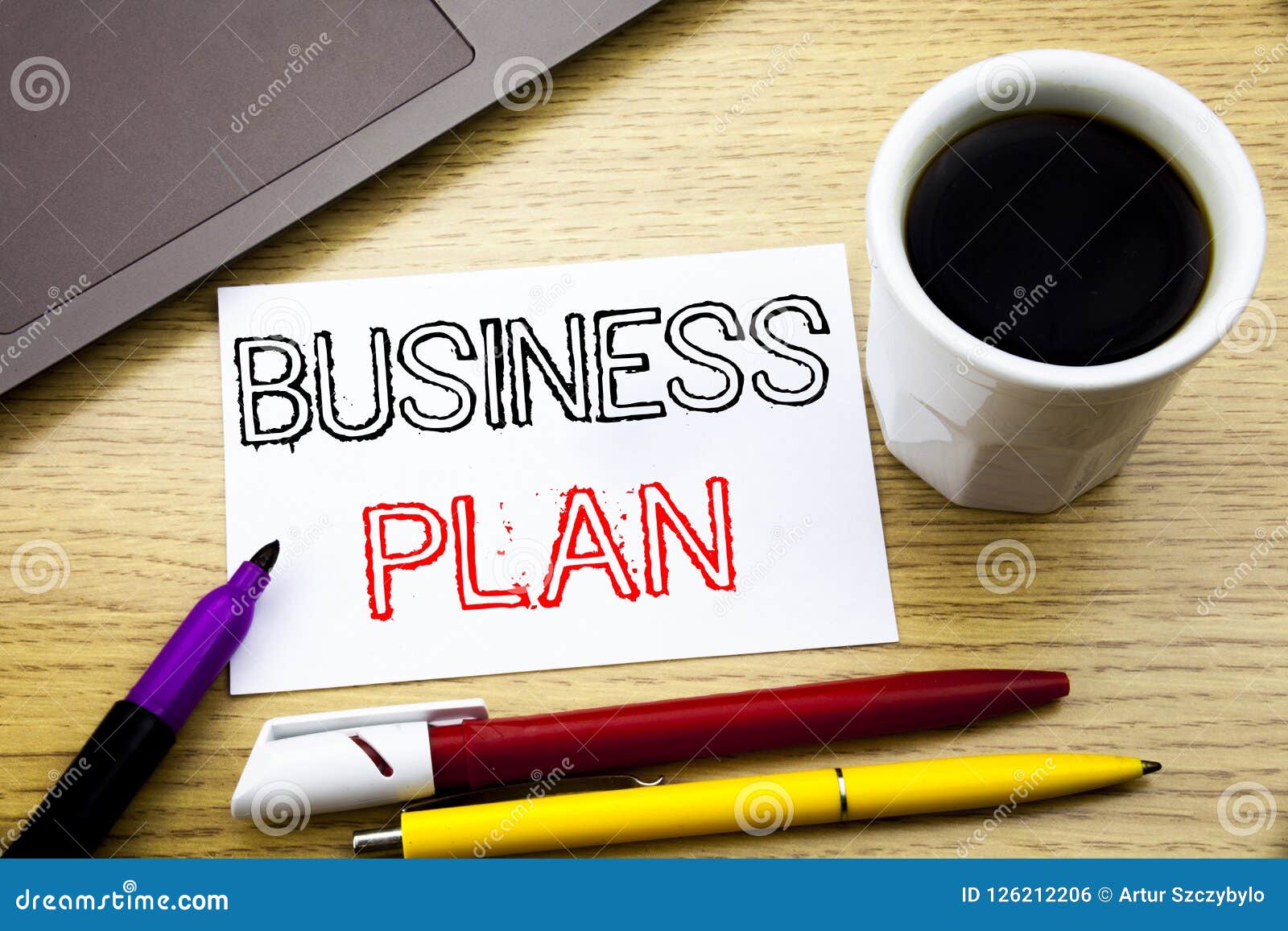 Handwritten Text Caption Showing Business Plan Planning. Business ...