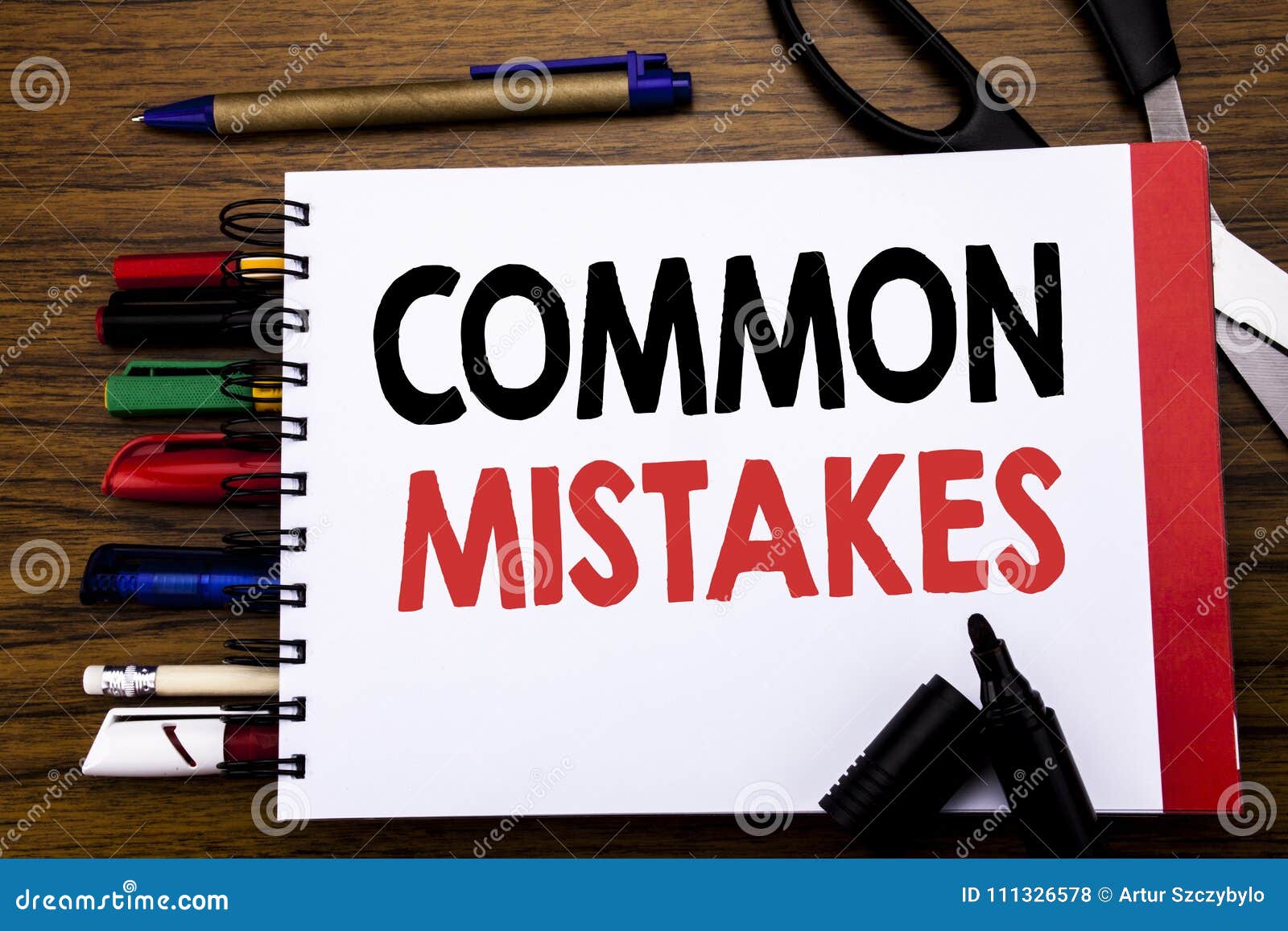 Handwritten Text Showing Common Mistakes Business Concept For Common