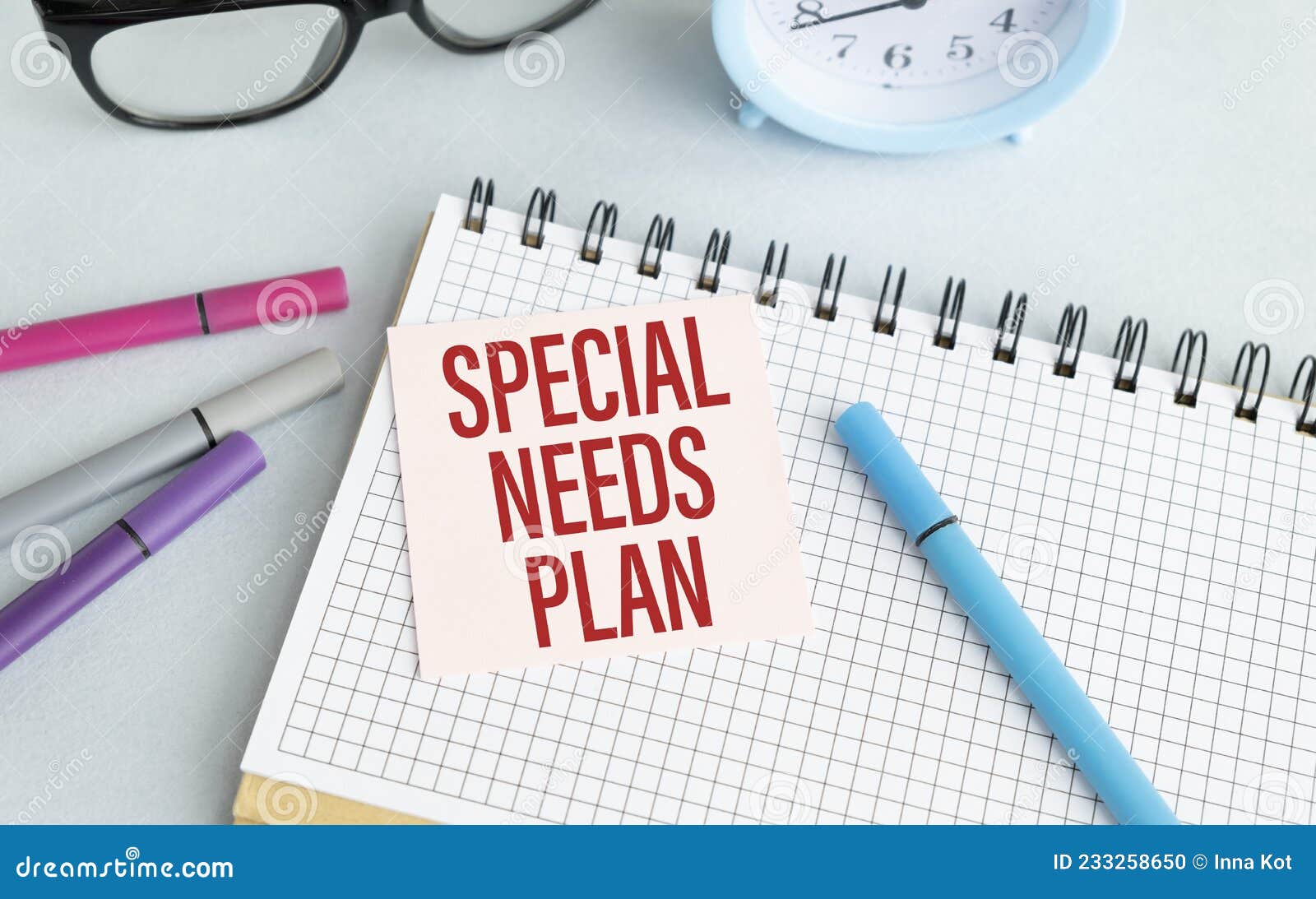 Handwritten Text Special Needs Plan with Fountain Stock Photo - Image ...