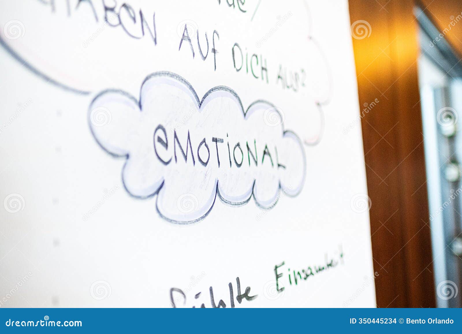 Handwritten Text on a Whiteboard with Emotional Theme and Decorative ...