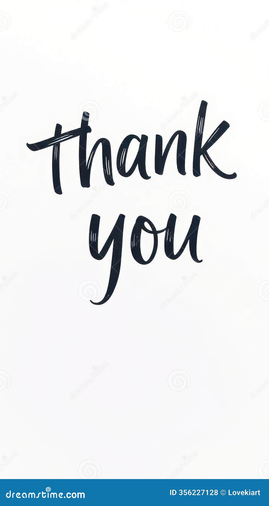 Friendly Thank You Message Written in Elegant Script on a Clean White ...