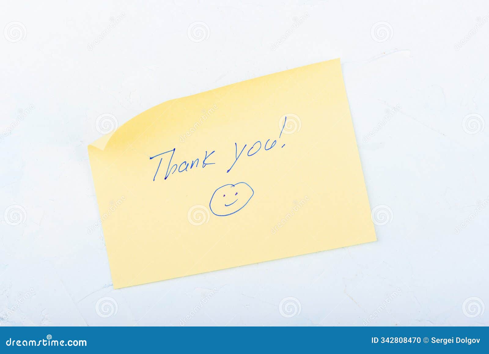 Handwritten Thank You Note on Yellow Stationery. Stock Photo - Image of ...
