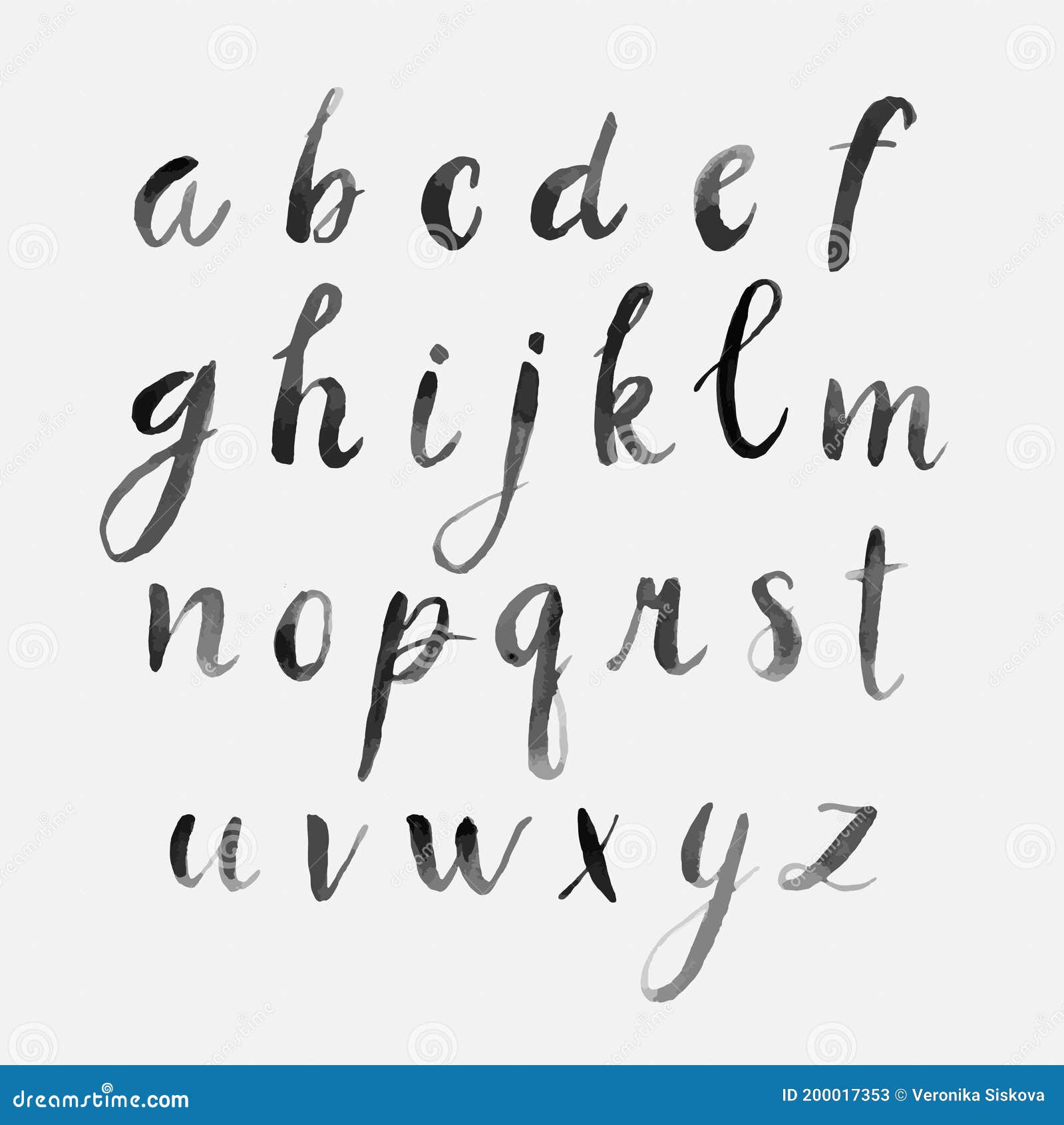 Handwritten Typography Alphabet Stock Vector - Illustration of original ...
