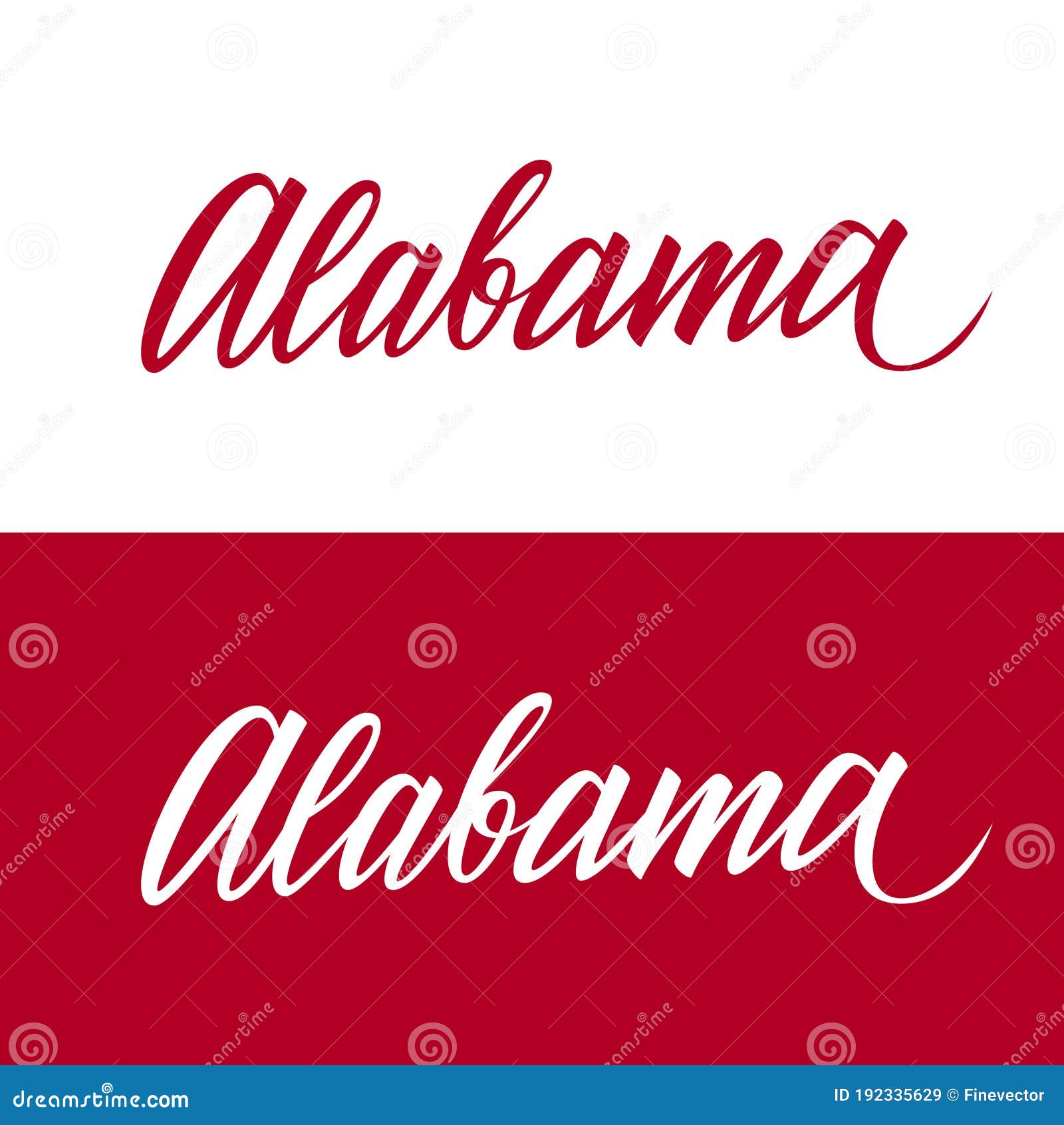 Handwritten U.S. State Name Alabama. Calligraphic Element for Your ...