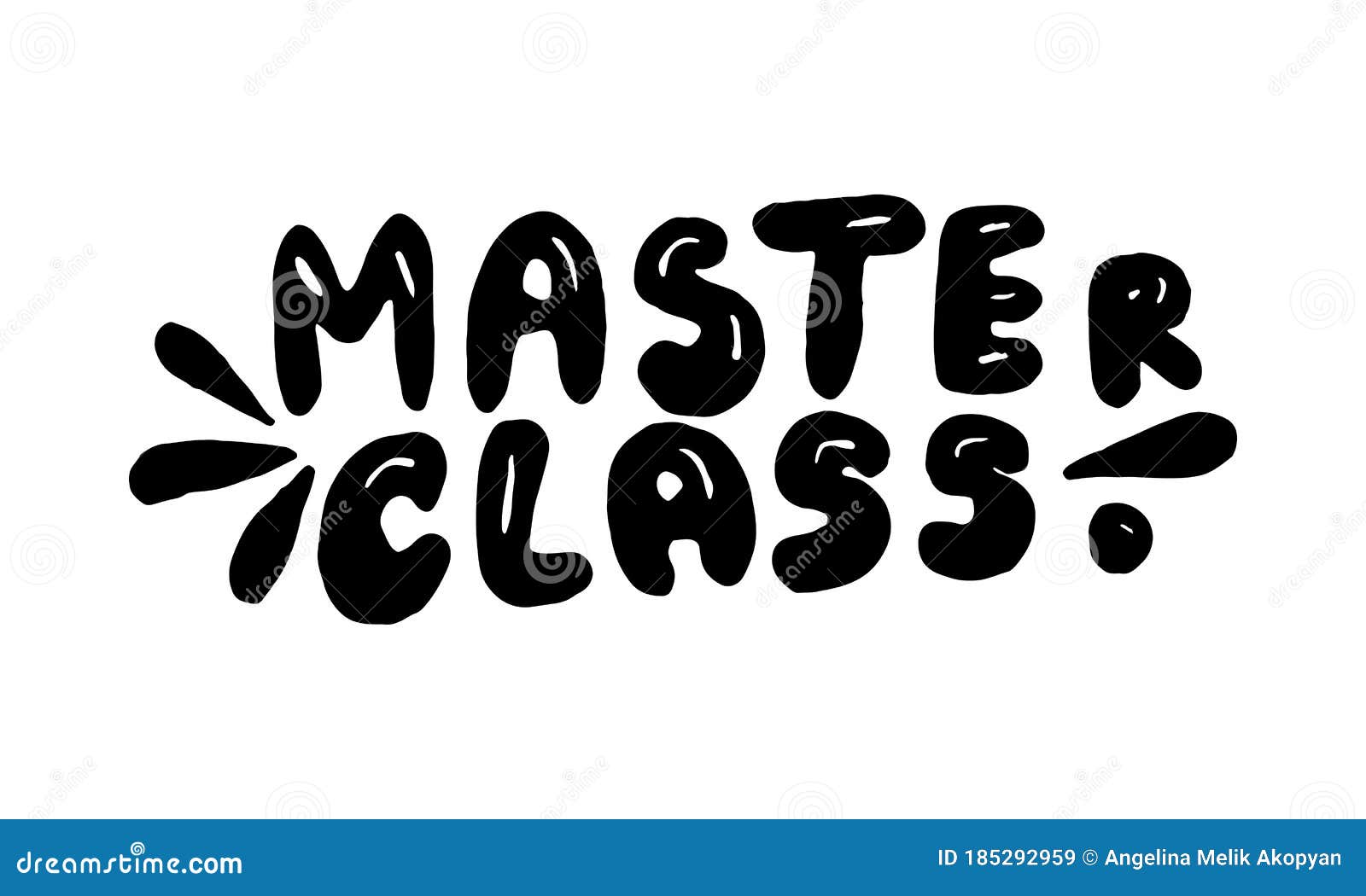 Handwritten Vector Typography for Online Master Class Stock Vector ...