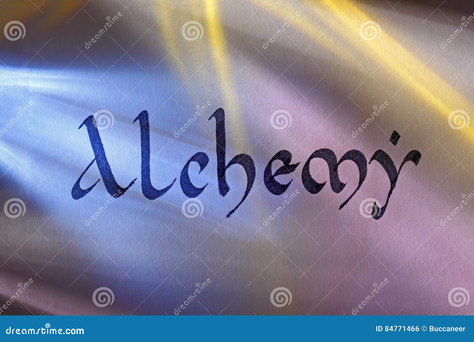 Handwritten Word Alchemy in Medieval Latin Script Stock Illustration ...
