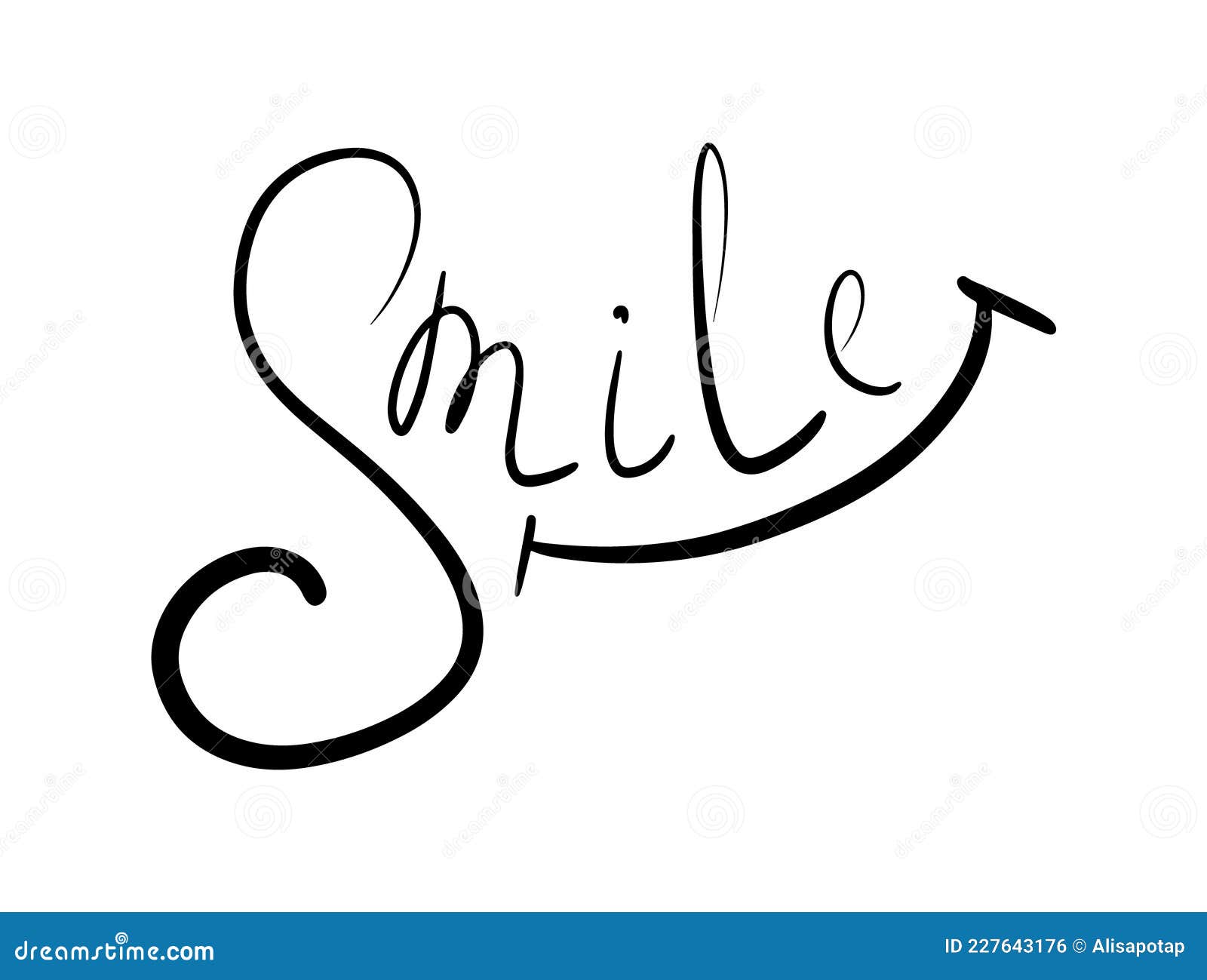 The Word Smile In Cursive