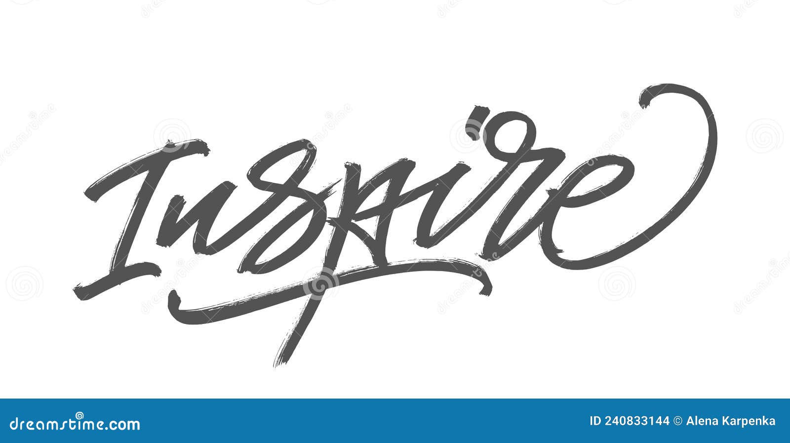 Handwritten Words with a Brush. Calligraphy in Vector Stock Vector ...