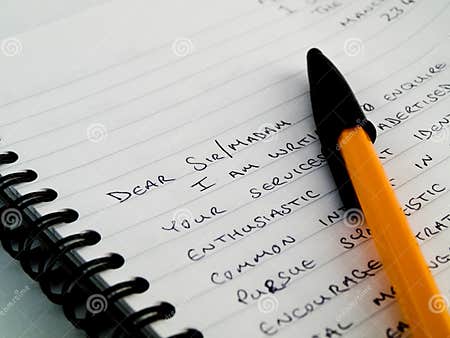 Handwritten Writing a Letter Stock Image - Image of detail, calligraphy ...