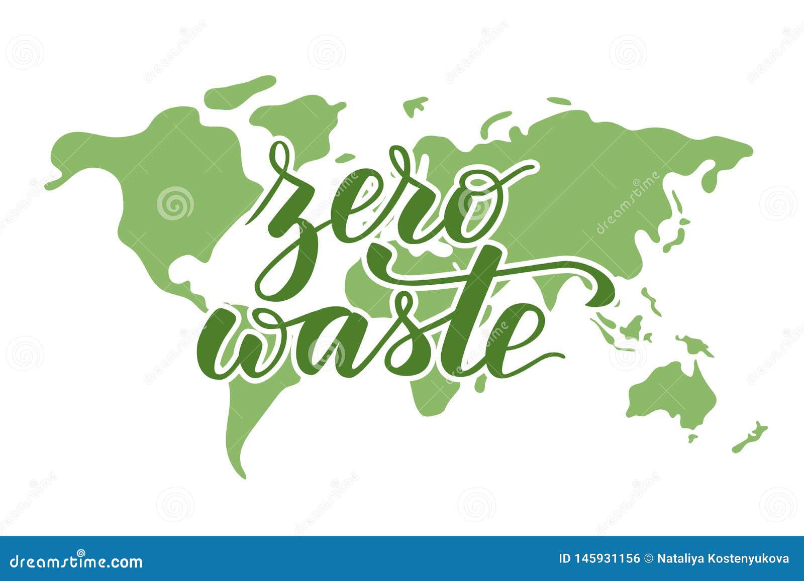 Handwritten Zero waste stock vector. Illustration of lifestyle - 145931156