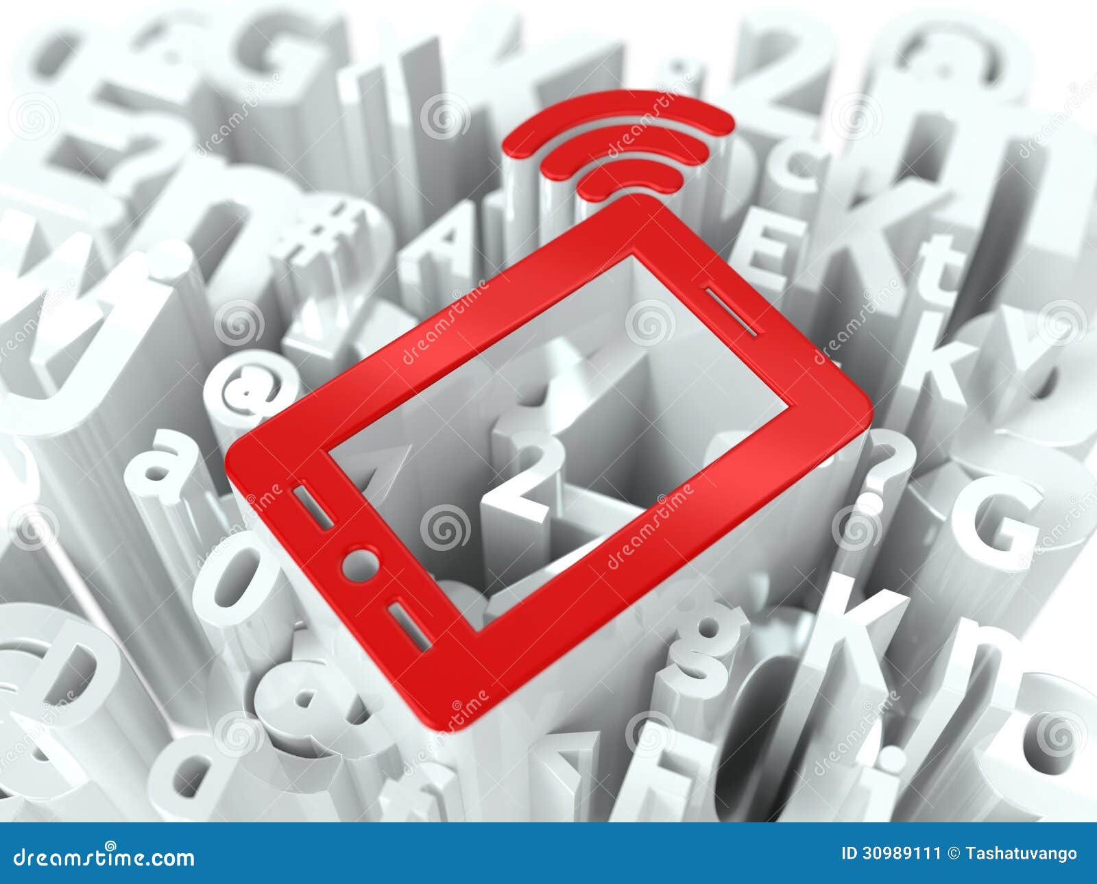 Handy Auf Alphabet-Hintergrund. Stock Abbildung - Illustration von ...