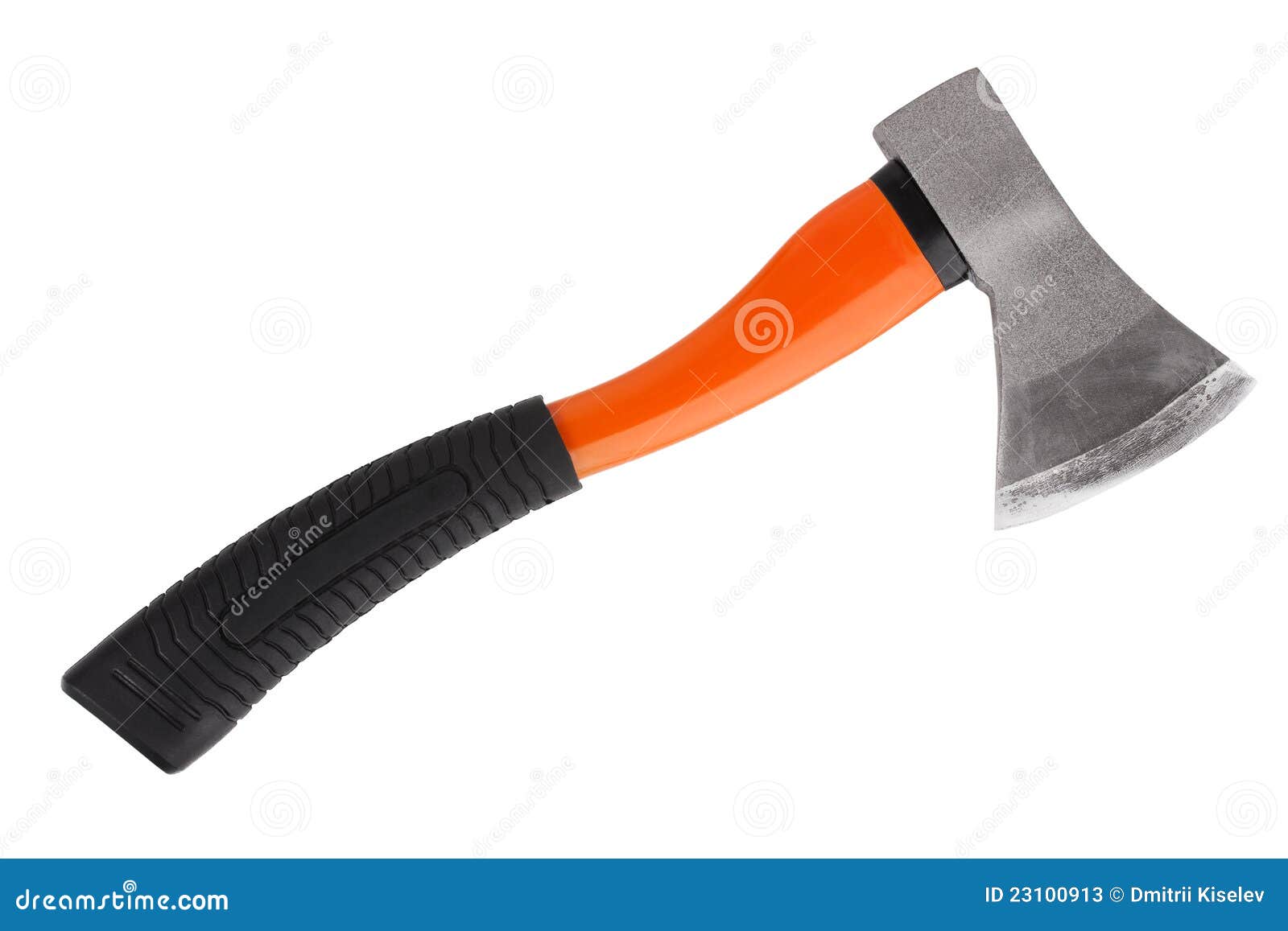 Handy Ax Handle with a Rubber Stock Image - Image of studio, black ...