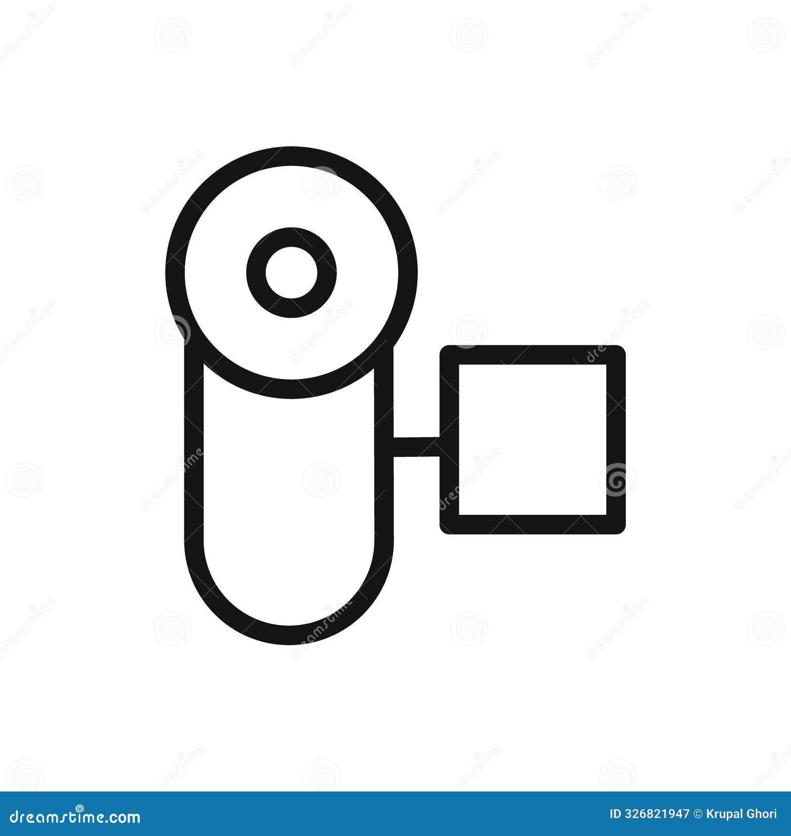 Handy Cam Icon Linear Vector Graphics Sign Stock Illustration ...