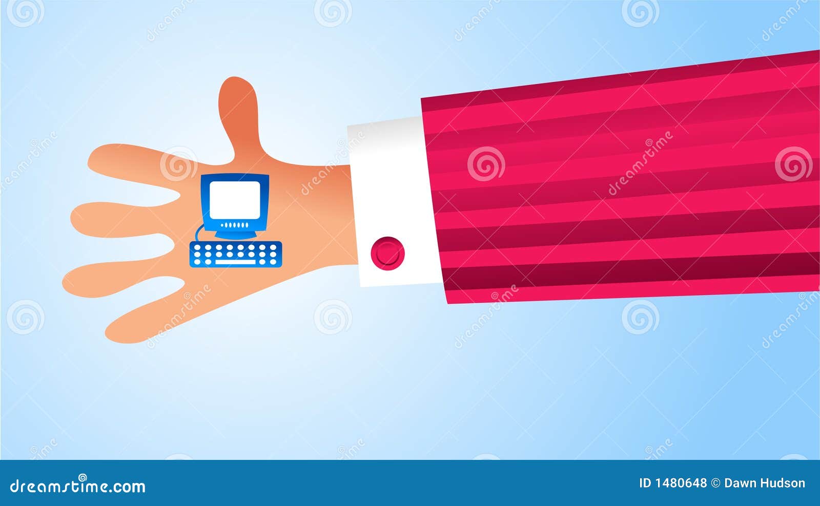 Handy computer stock illustration. Illustration of electronics - 1480648