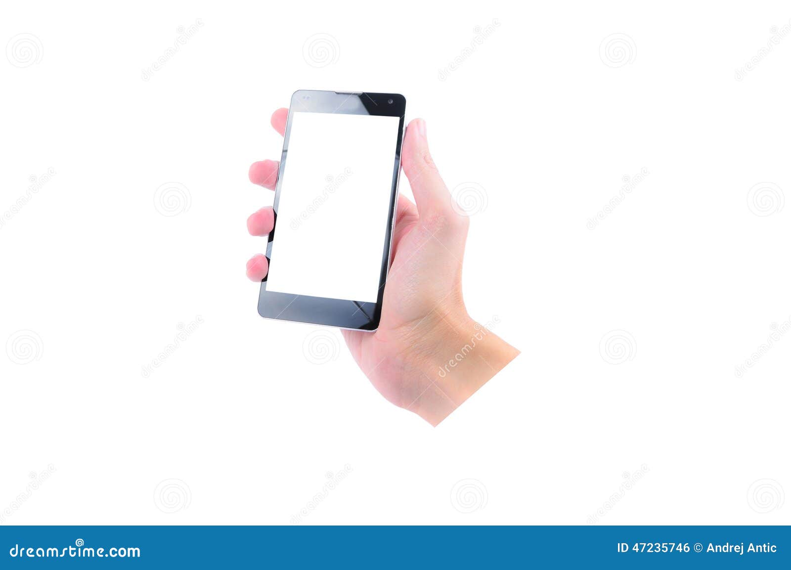 Handy in der Hand stockfoto. Bild von getrennt, medien - 47235746