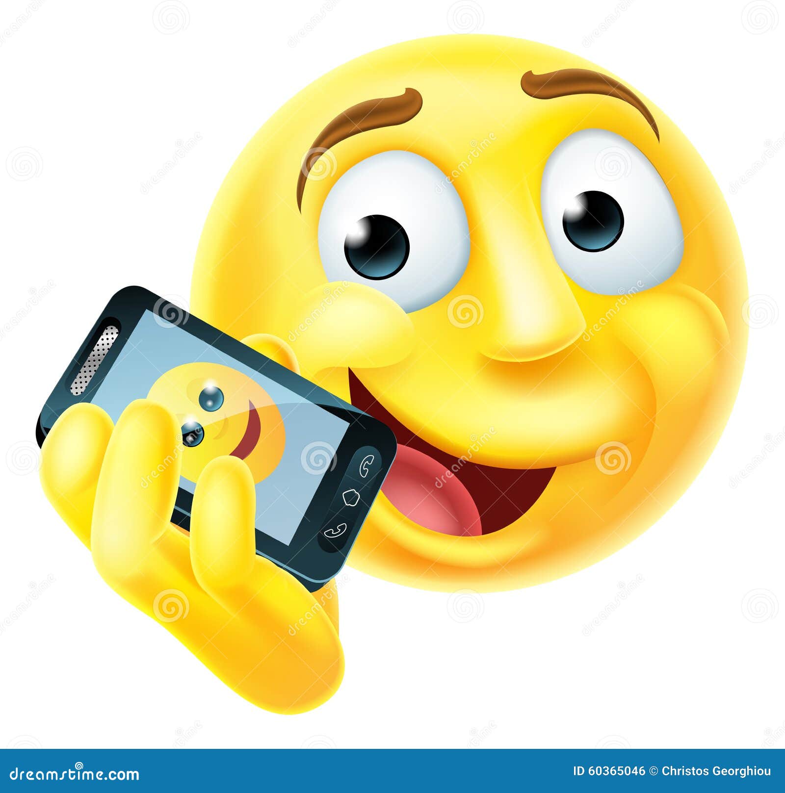 Handy Emoji-Emoticon vektor abbildung. Illustration von avatara - 60365046