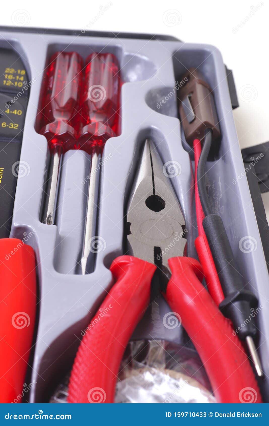 Electrical Tools and Components - Toolbox Stock Image - Image of ...