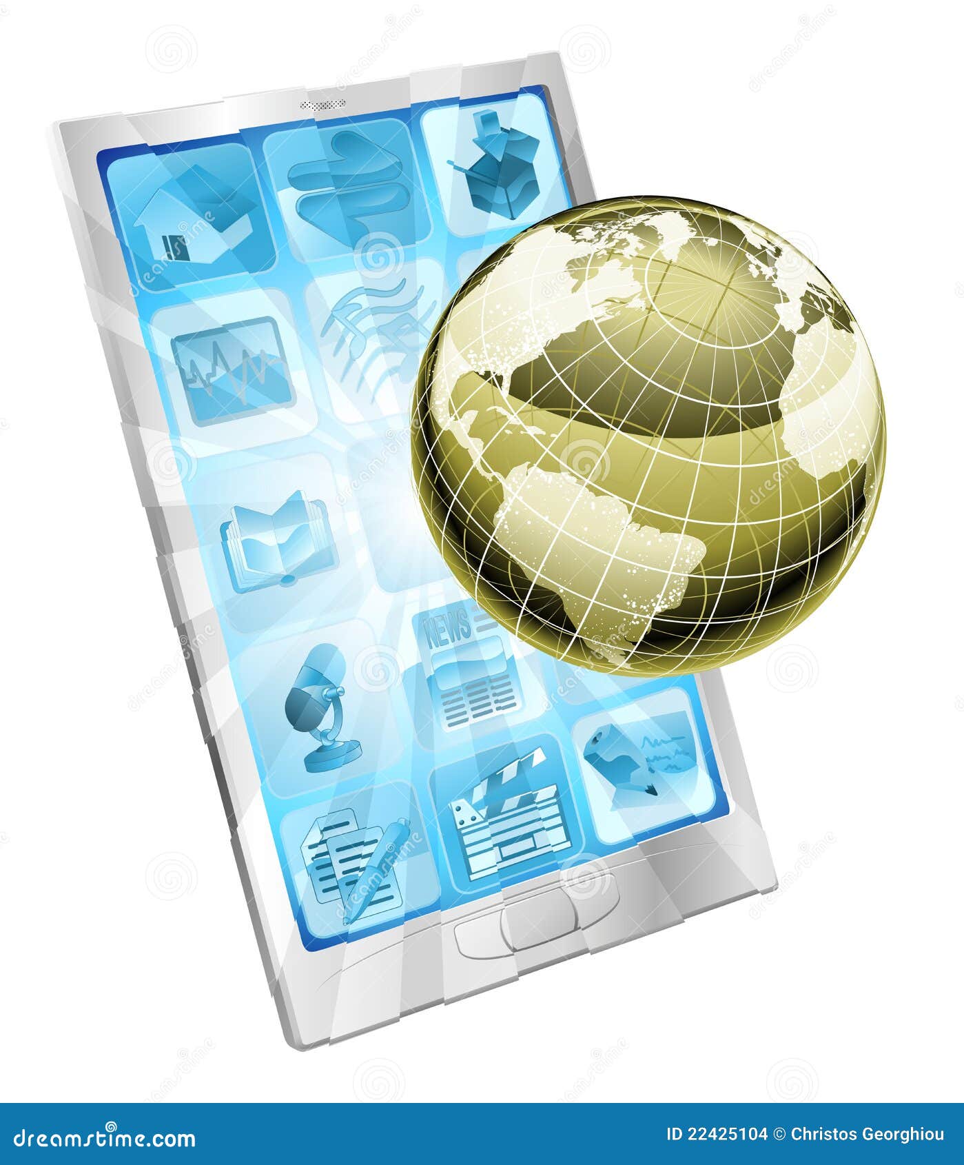 Handy-Kugel-Konzept vektor abbildung. Illustration von internet - 22425104