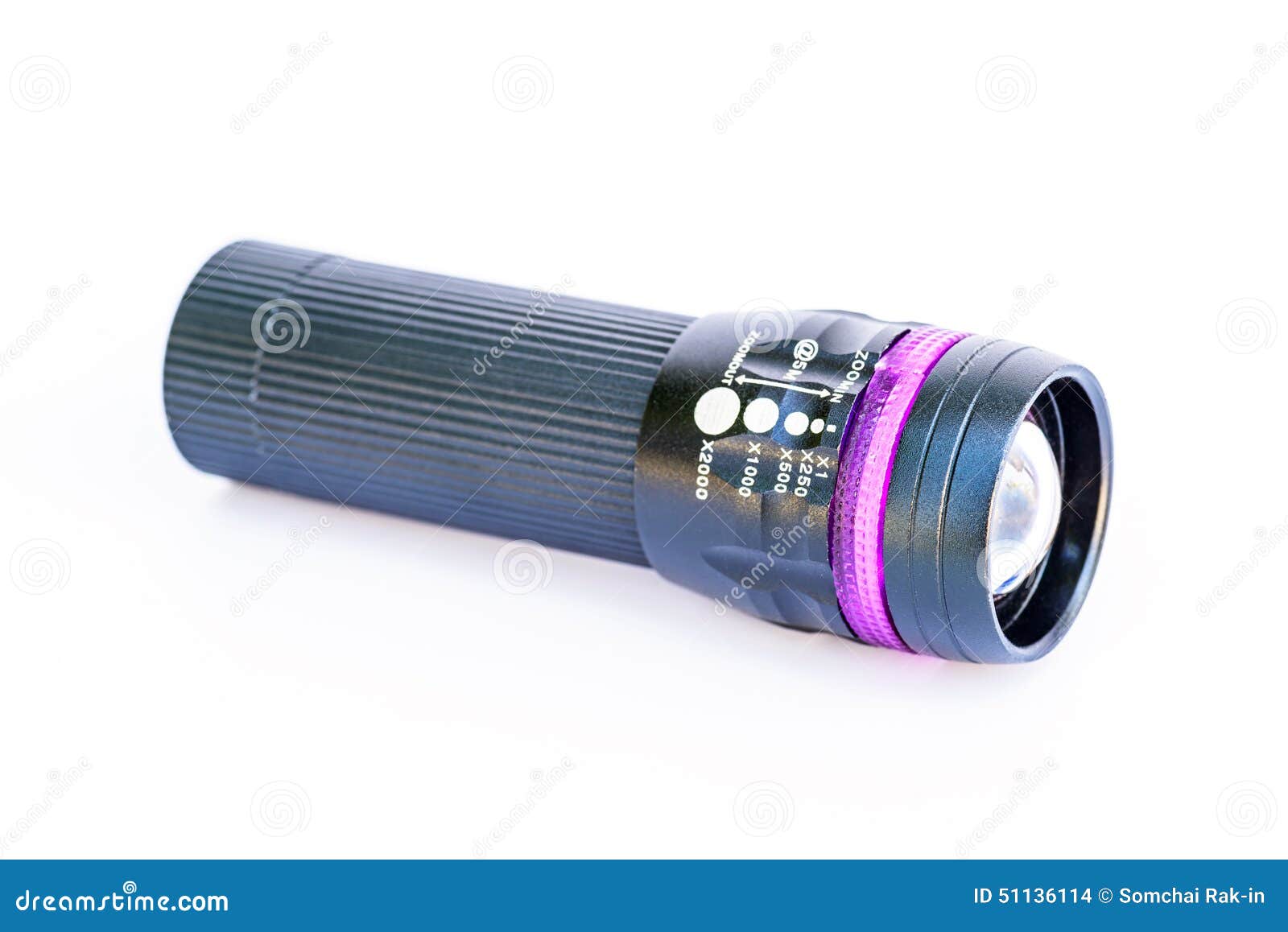 Handy LED torch on white stock photo. Image of lamp, lantern - 51136114