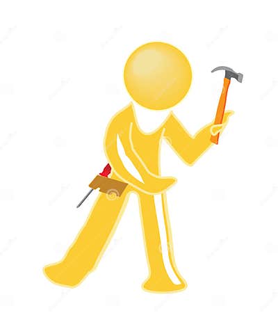 Handy man icon stock vector. Illustration of build, person - 10840120