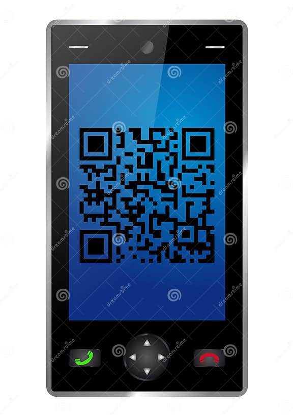 Handy with QR Code stock vector. Illustration of commerce - 20418081
