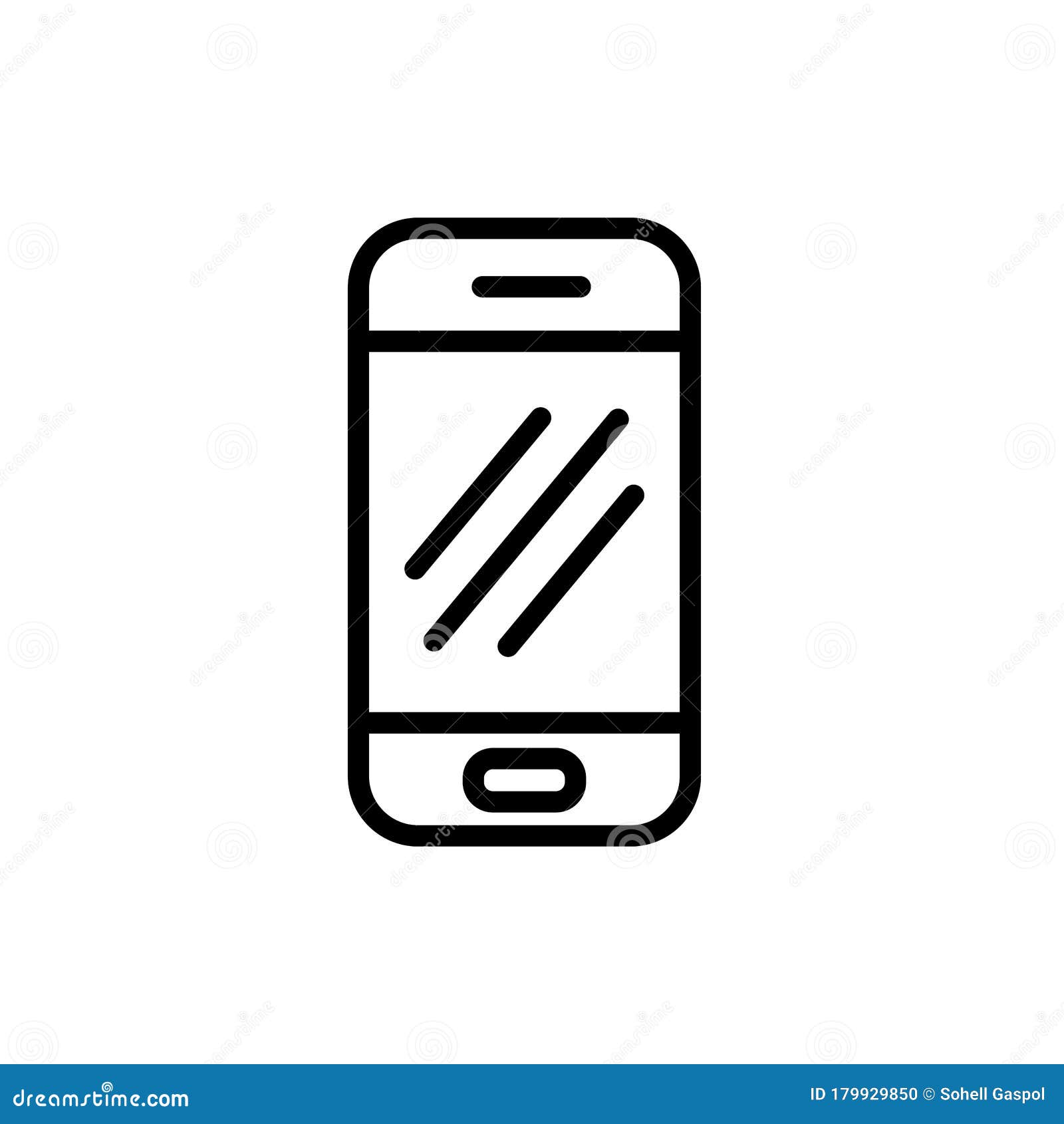 Handy-Symbol Viktor-Design vektor abbildung. Illustration von hand ...