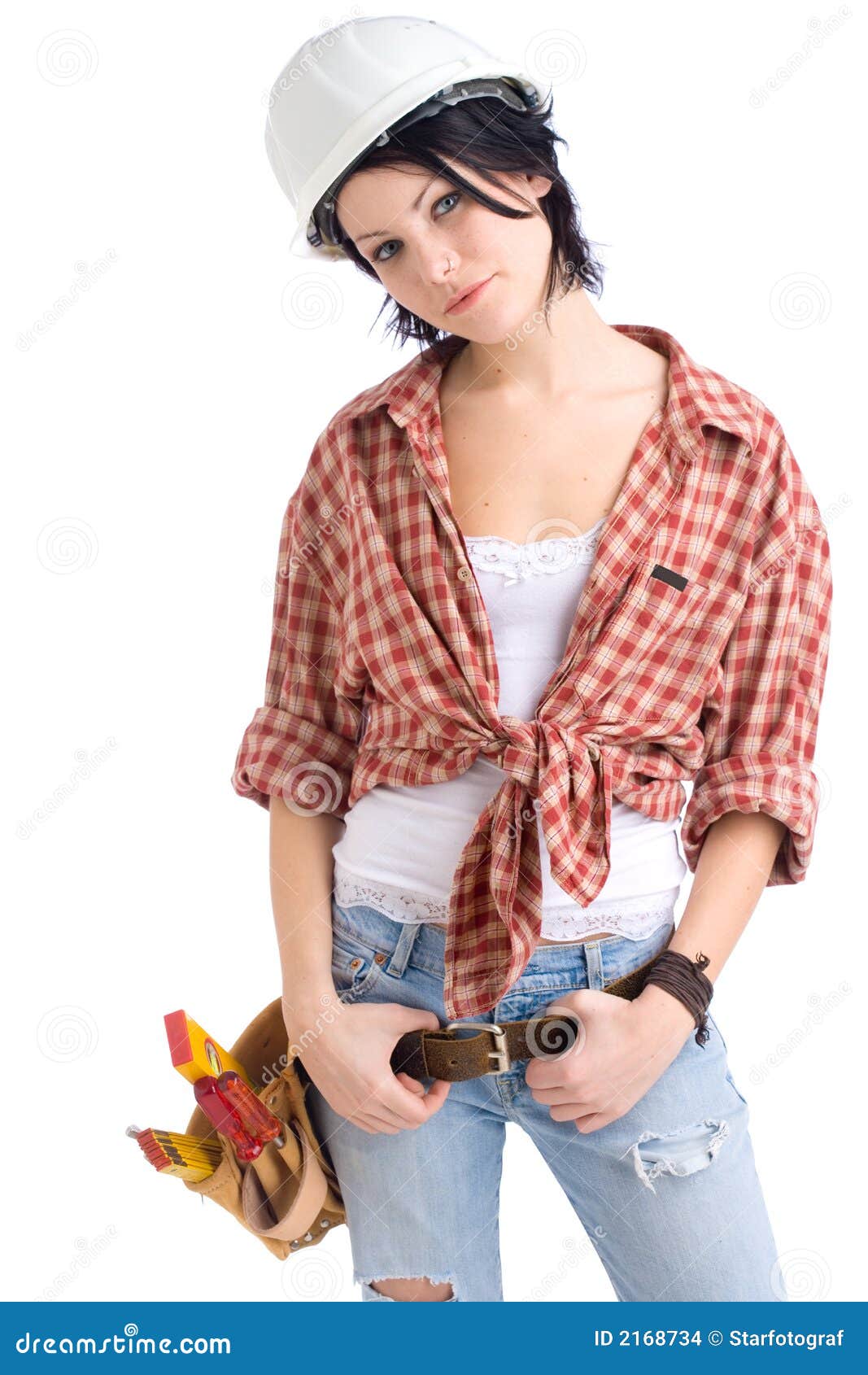 Handygirl stock photo. Image of building, handygirl, belt - 2168734