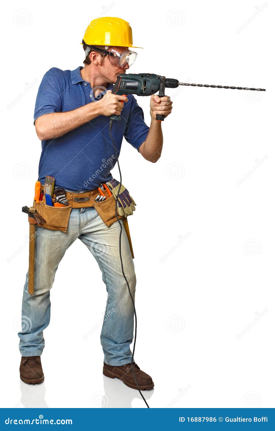 Handyman in action stock photo. Image of carpenter, journeyman - 16887986