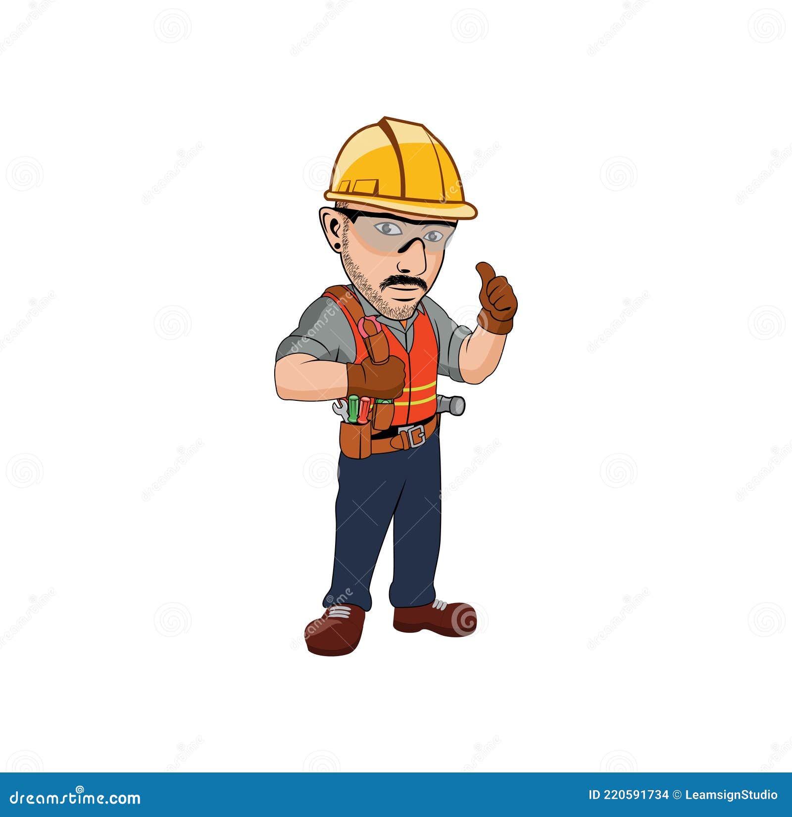 Handyman Cartoon Character Design Illustration Stock Vector ...