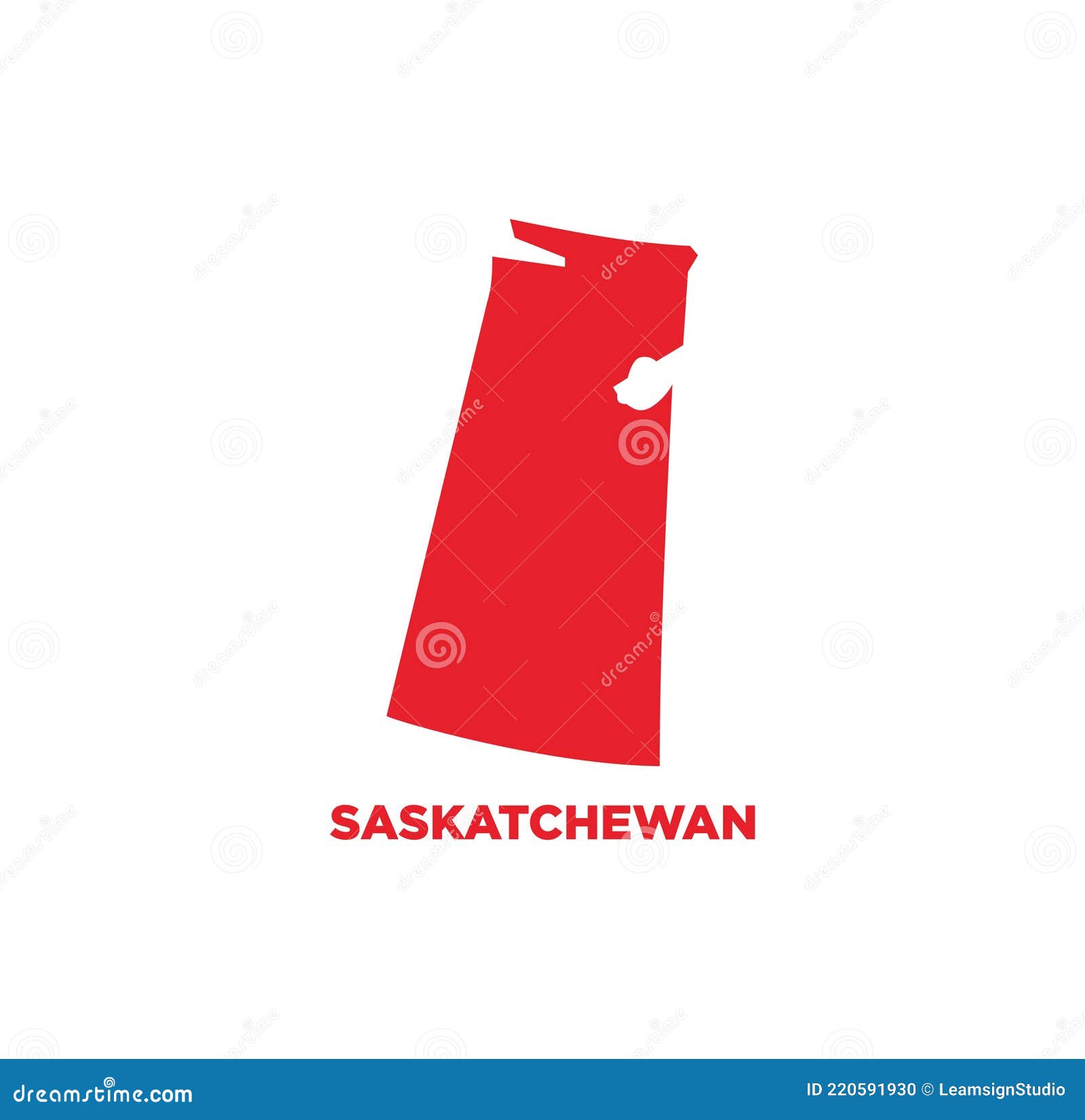 Saskatchewan Outline Map Canada Province Region Cartoon Vector ...