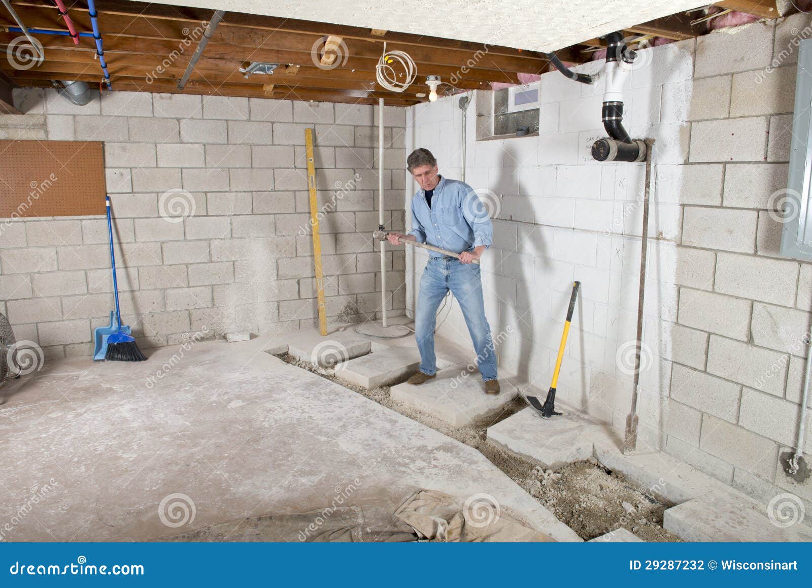 Handyman Contractor Construction Worker Stock Photo - Image of home ...