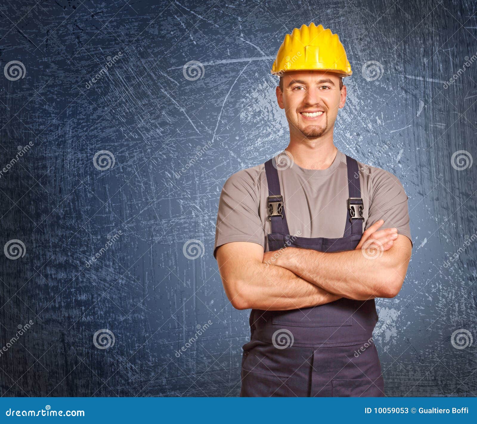 Handyman and Grunge Background Stock Image - Image of smile, friendly ...