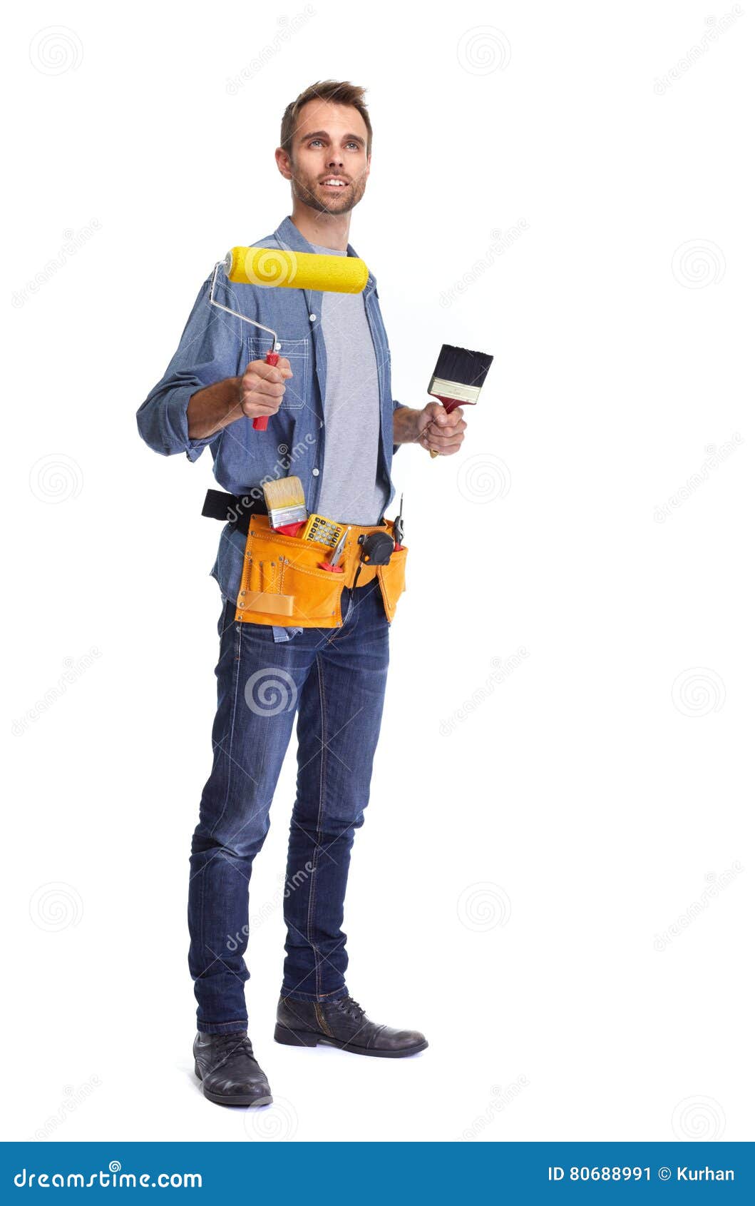 Handyman. stock image. Image of construction, clothing - 80688991