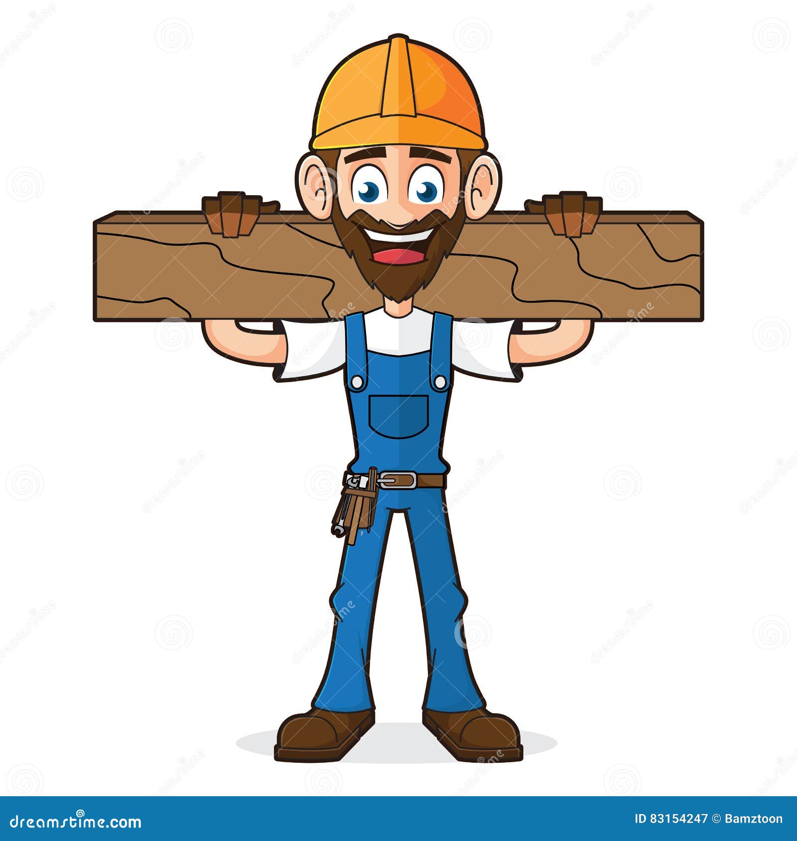 Handyman Holding Multiple Tools Cartoon Vector | CartoonDealer.com ...