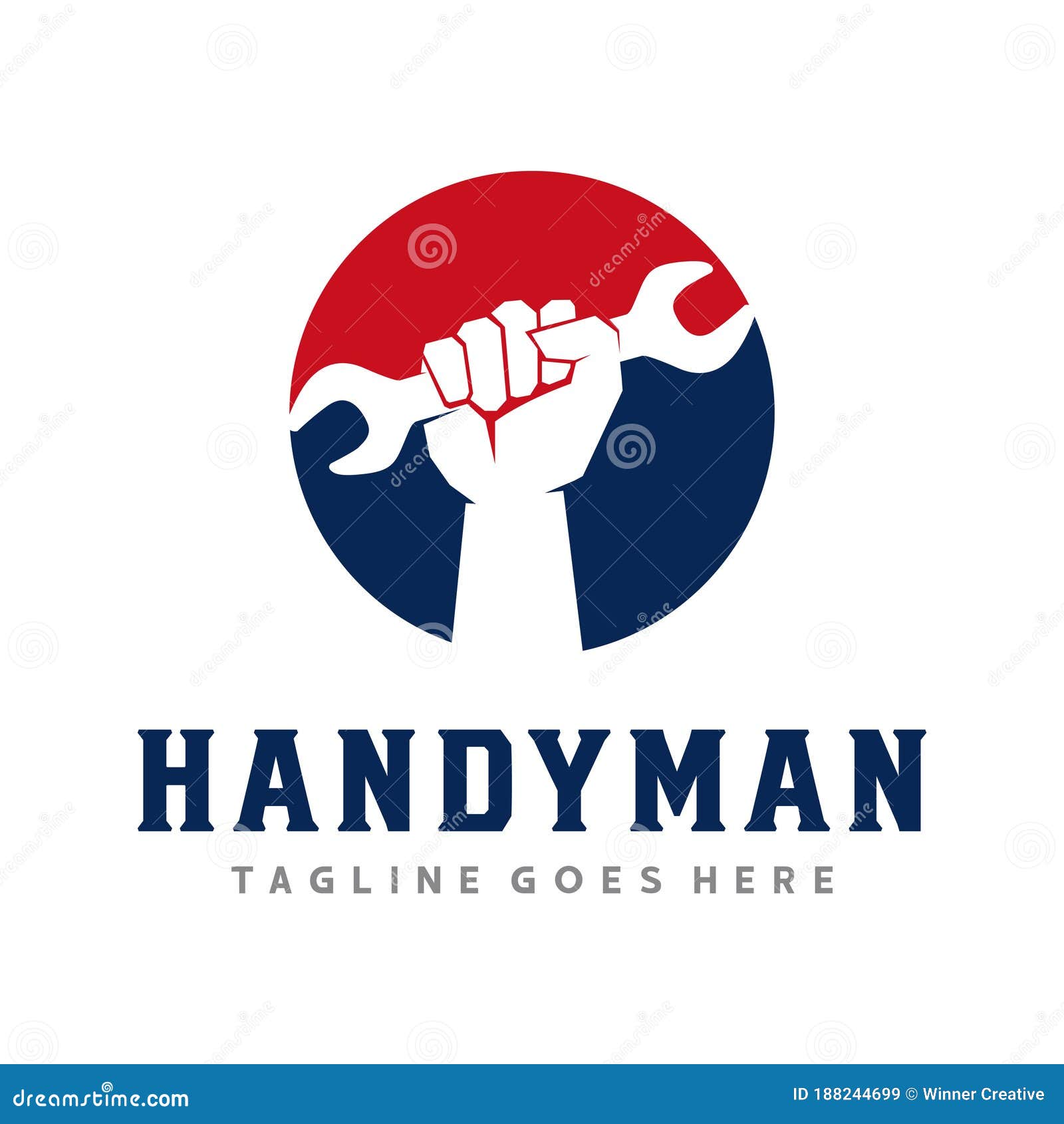 Handyman Logo. Handyman Service Logo Design Vector Stock Vector ...