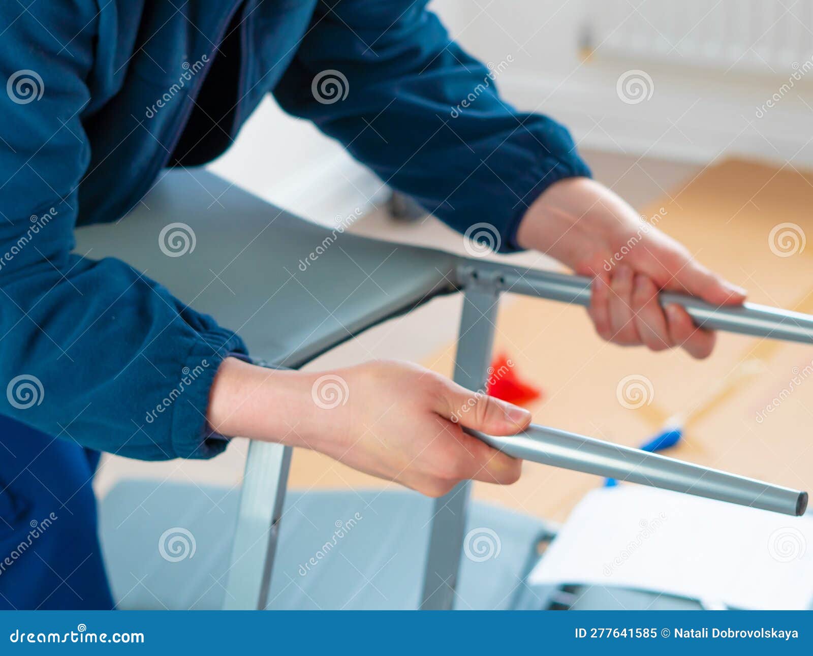 Handyman Making Furniture Assembly Using Tools for Repair Stock Image ...