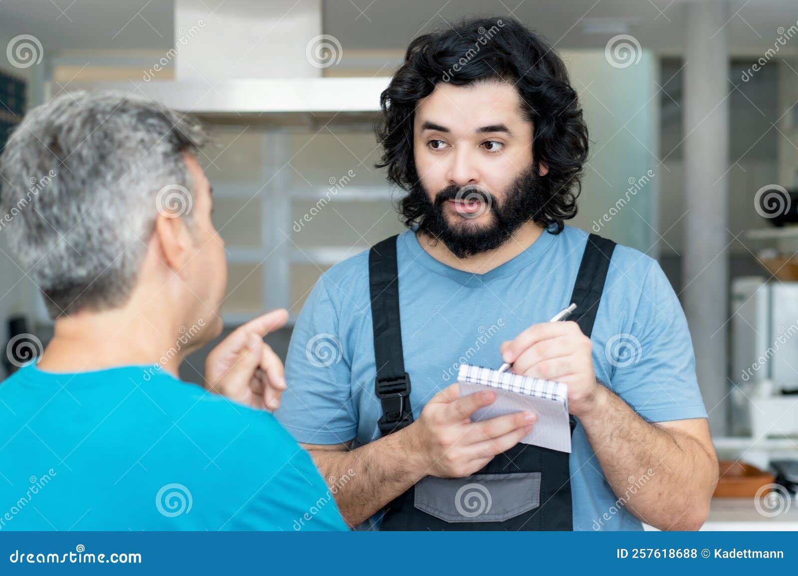 Handyman Notes Order of Customer Stock Photo - Image of constructionist ...