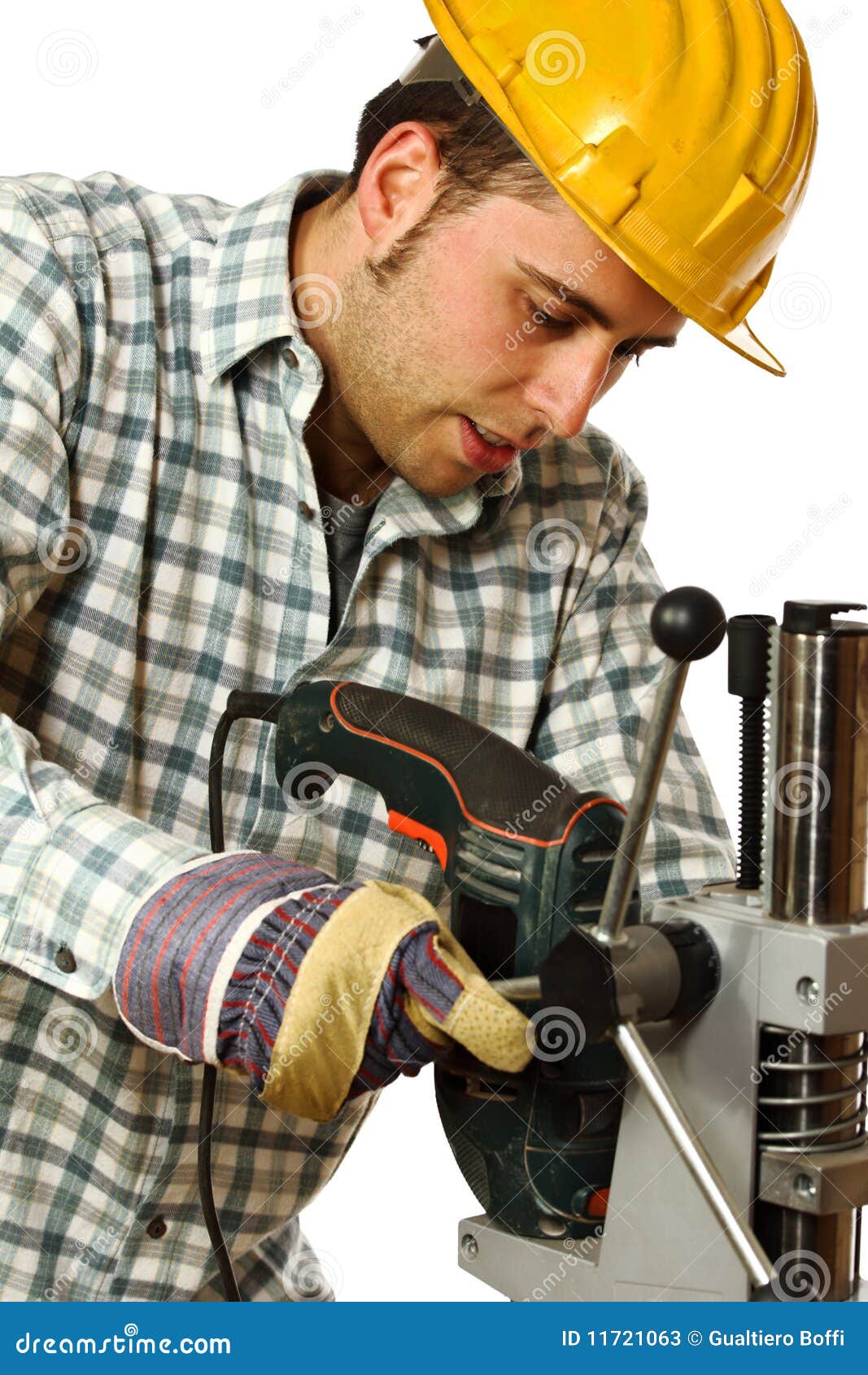 Handyman portrait stock image. Image of isolated, repair - 11721063