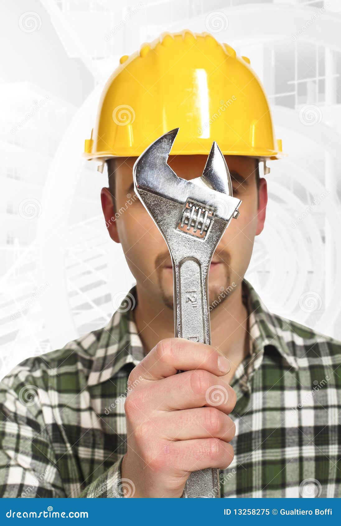 Handyman portrait stock image. Image of maintenance, occupation - 13258275