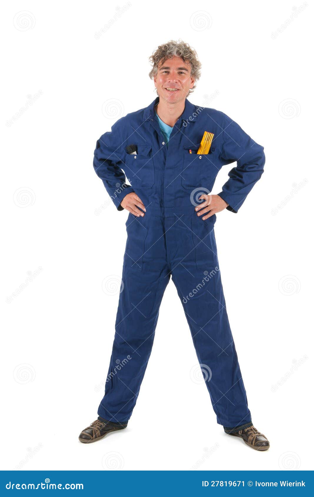 Handyman ready for the job stock image. Image of smiling - 27819671