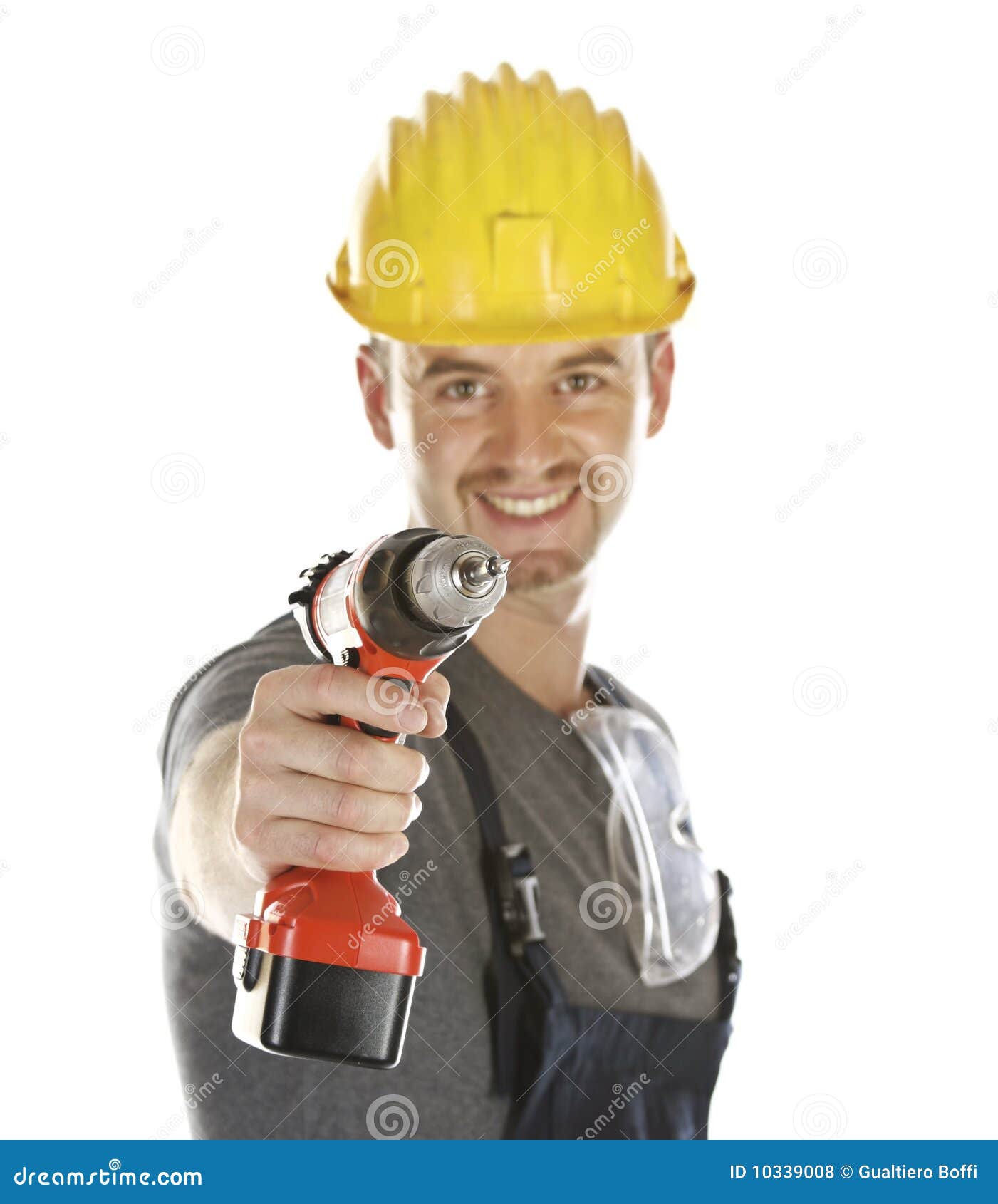 Handyman ready to work stock photo. Image of operator - 10339008