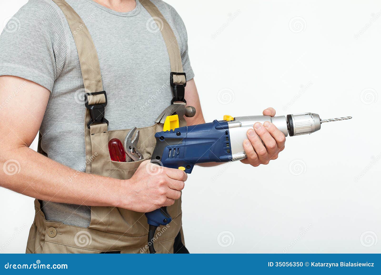 Handyman ready to work stock photo. Image of person, painter - 35056350