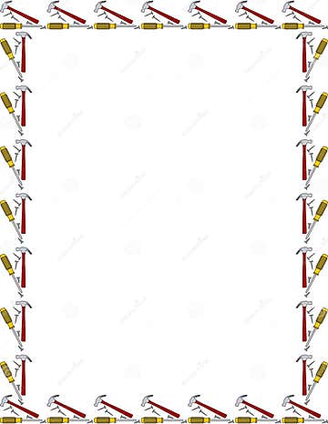 Handyman s tools border stock illustration. Illustration of masculine ...